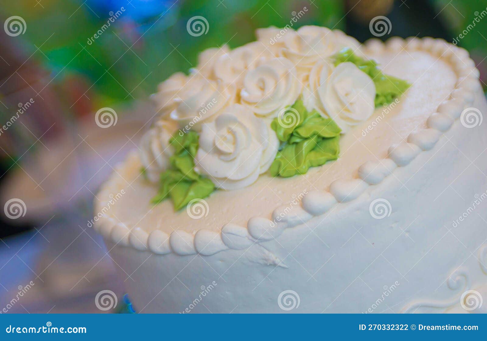 Single Layer Wedding Cake stock photo. Image of name - 270332322