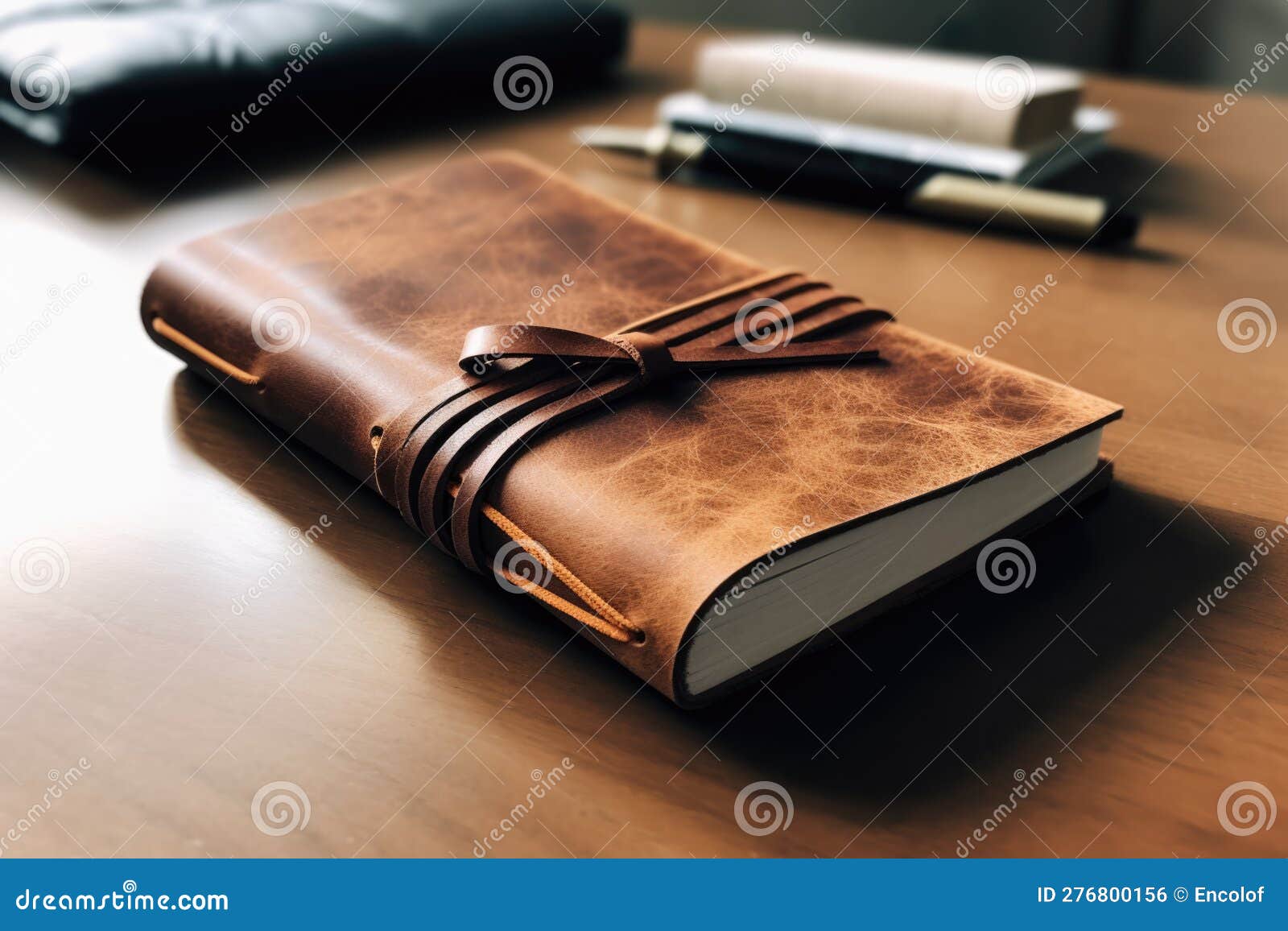 Single Leather-bound Journal, Desk, Writing, Self-expression ...
