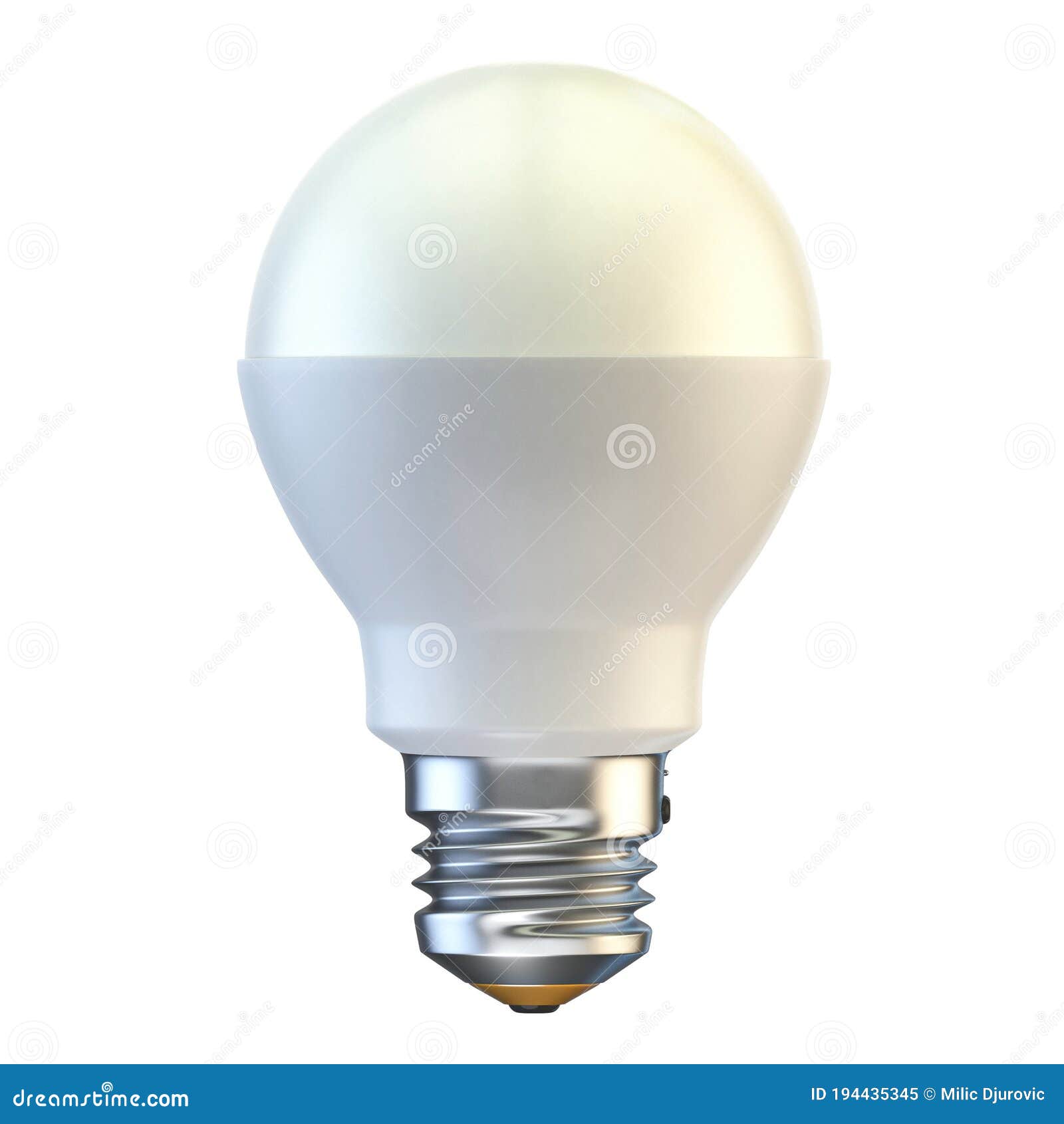 Single led light bulb 3D stock illustration. Illustration of background ...