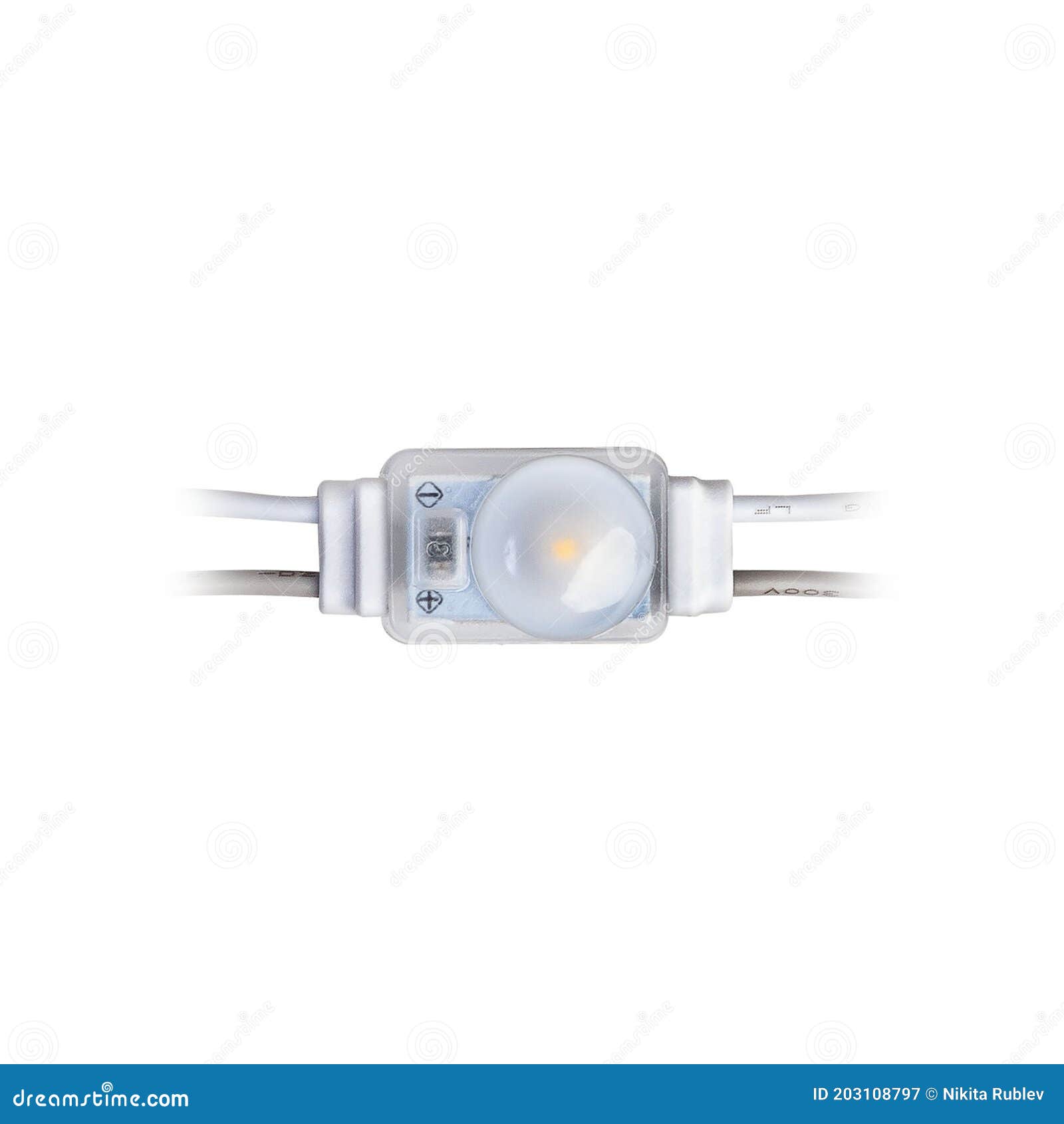 Single Led Module Light with Wires on White Background Stock Image ...