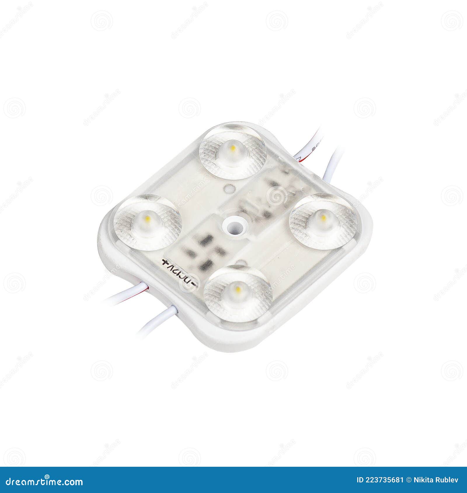 Single LED Module on White Background Stock Image - Image of electronic ...