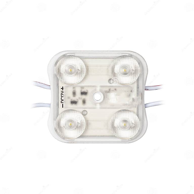 Single LED Module on White Background Stock Photo - Image of closeup ...