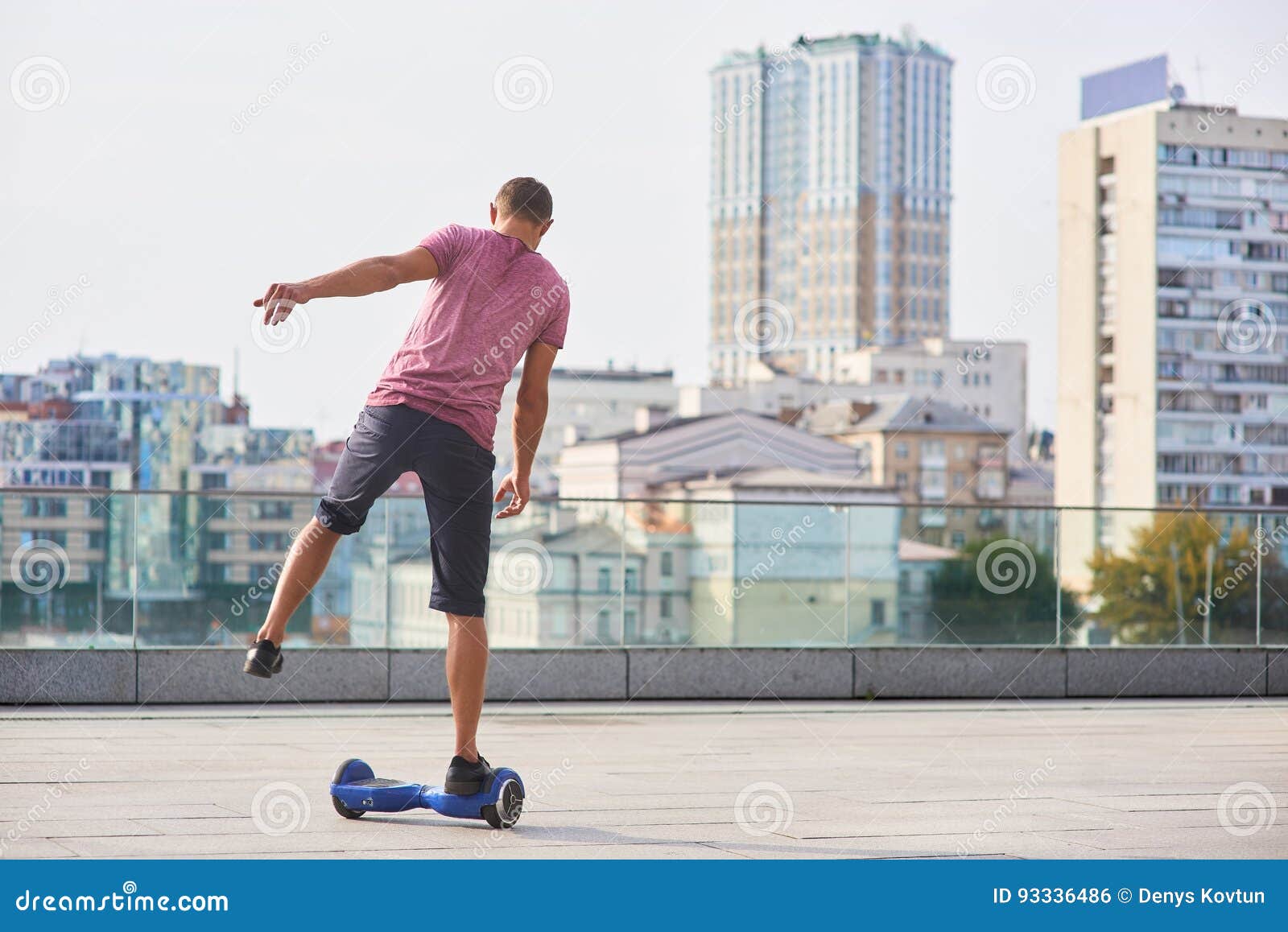 Single Leg Hoverboard Ride. Stock Photo - Image of city, equipment ...