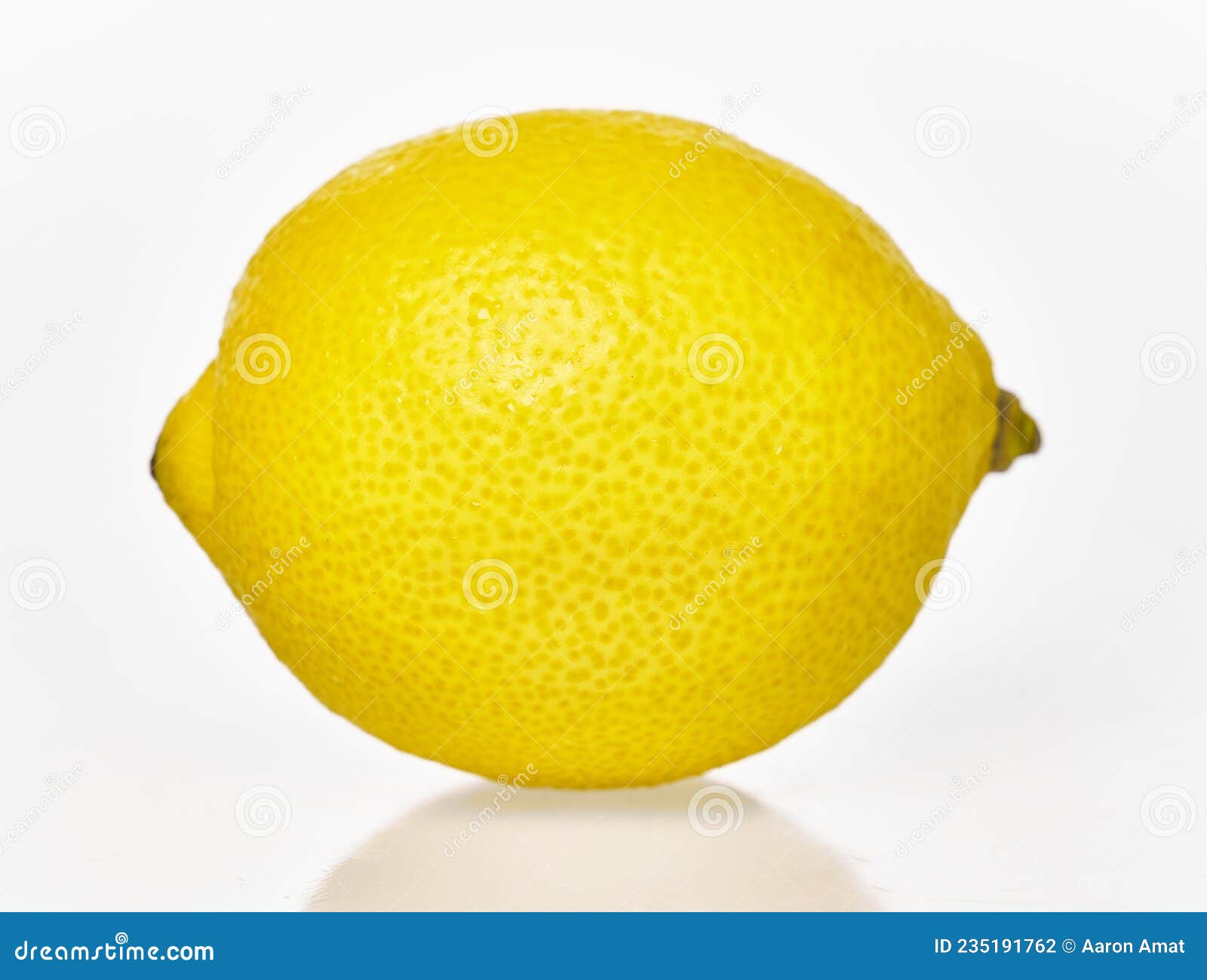 Single Lemon Fruit Isolated on a White Background Stock Photo - Image ...