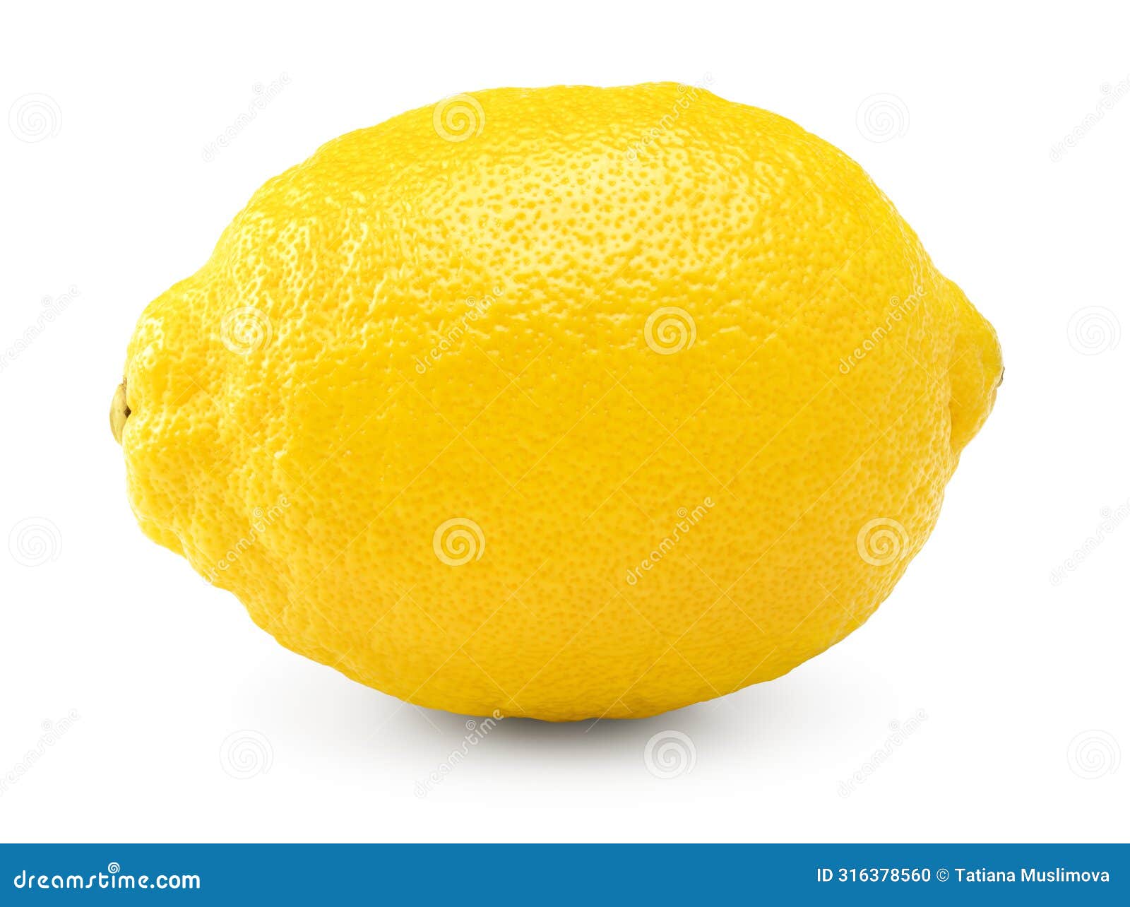 Single Lemon Isolated on White Background. Clipping Path Stock Photo ...