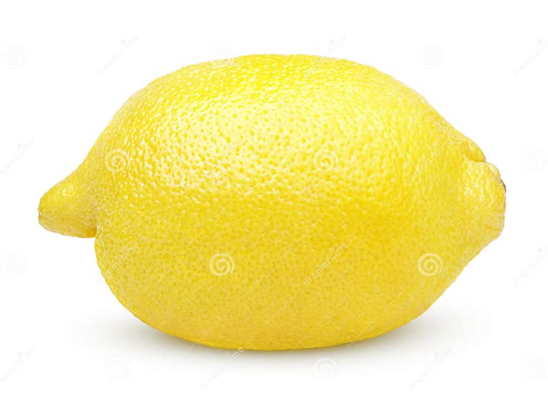 Single lemon on white stock photo. Image of full, beautiful - 35618702