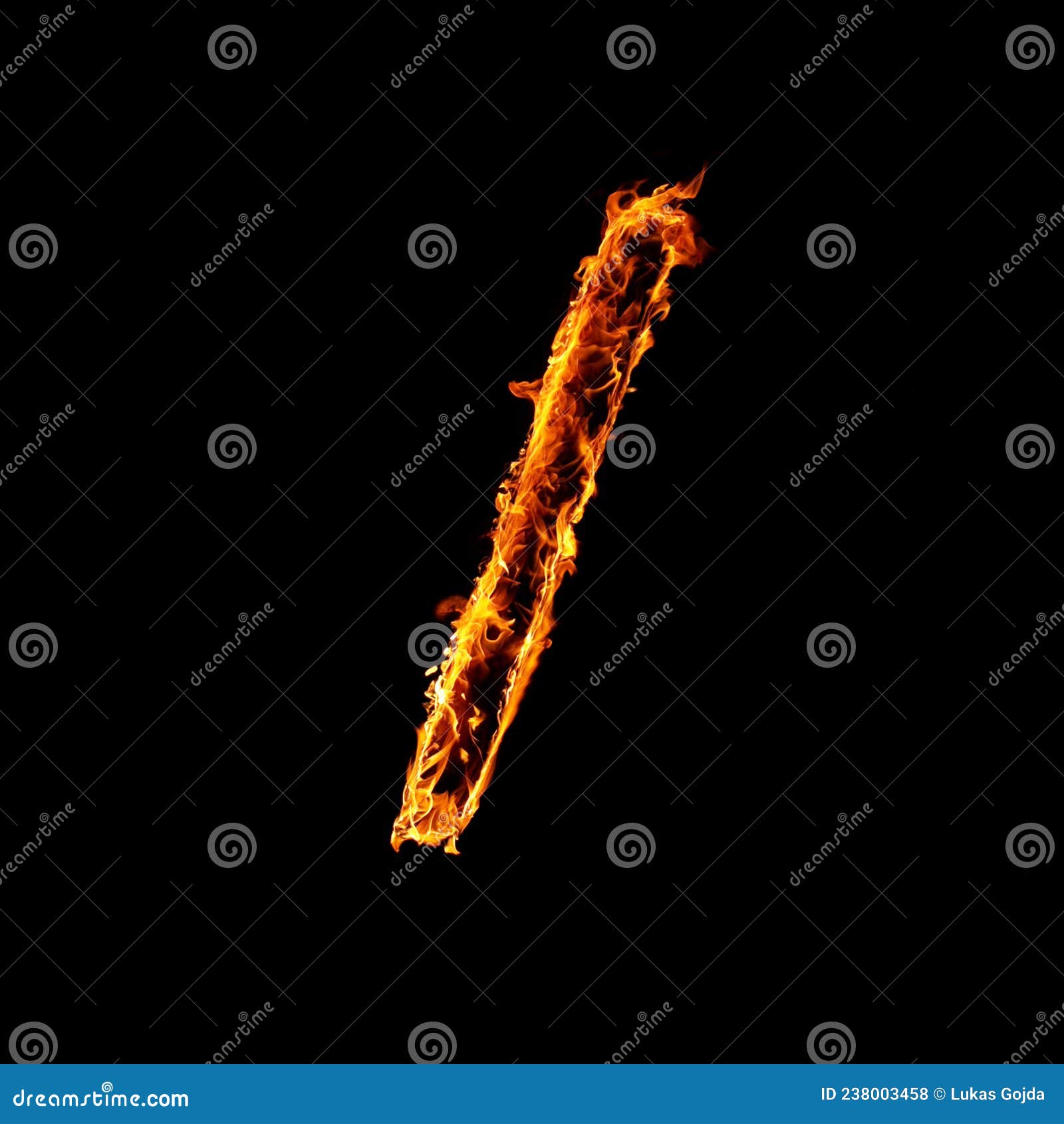 Single Letter of Fire Flames Alphabet Stock Illustration - Illustration ...