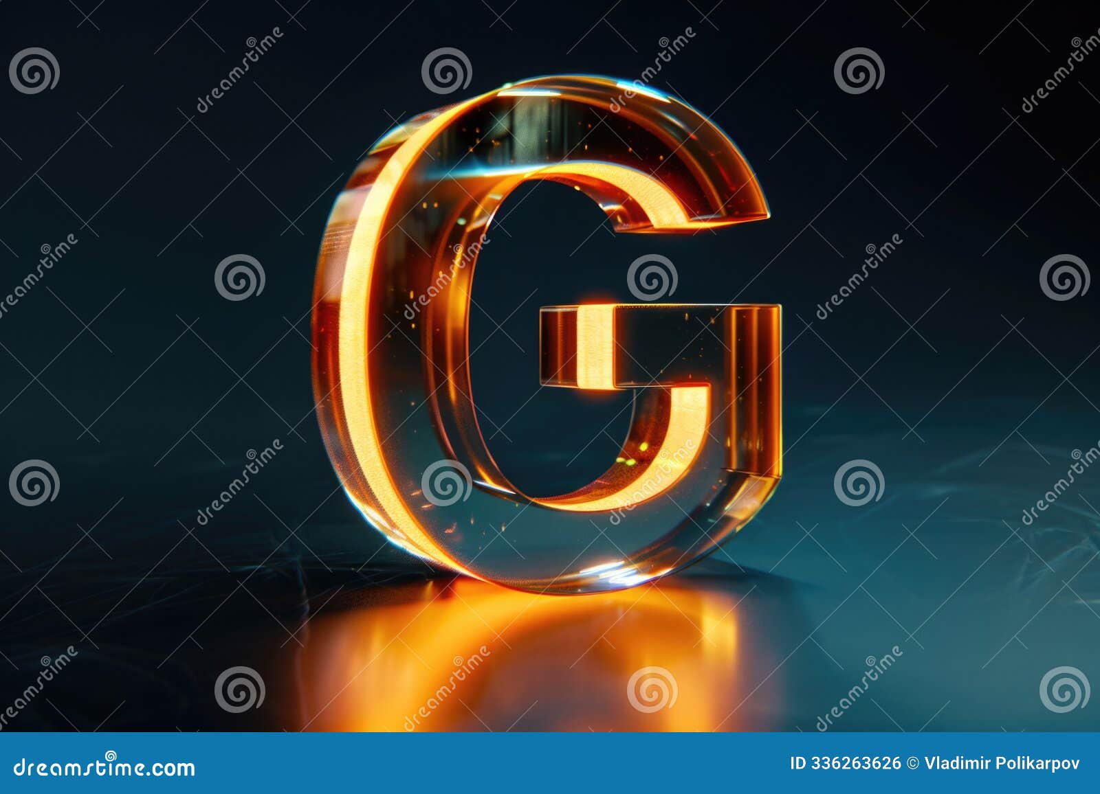 A Single Letter G Lit Up in a Dark Environment, Often Used for Dramatic ...