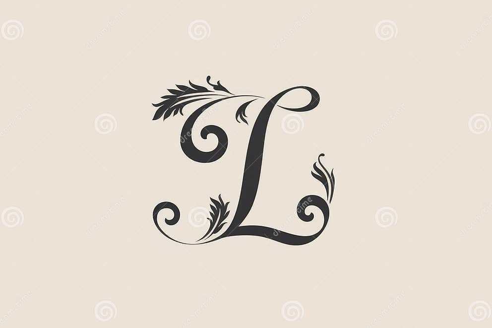 A Single Letter L in Black and White, Suitable for Educational or ...