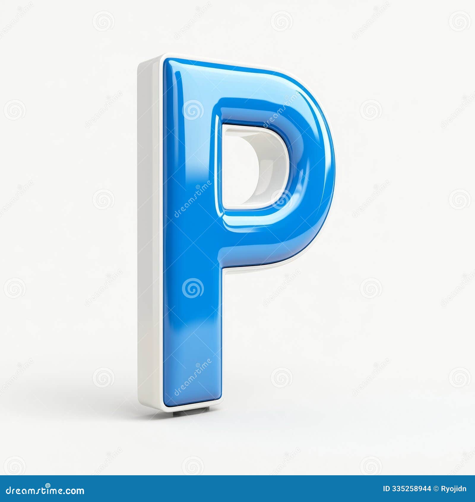 Blue Letter P stock illustration. Illustration of digital - 335258944