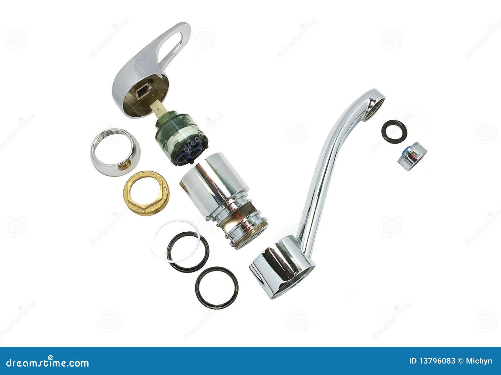 Single Lever Kitchen Faucet Inside Stock Image - Image of ring, kitchen ...