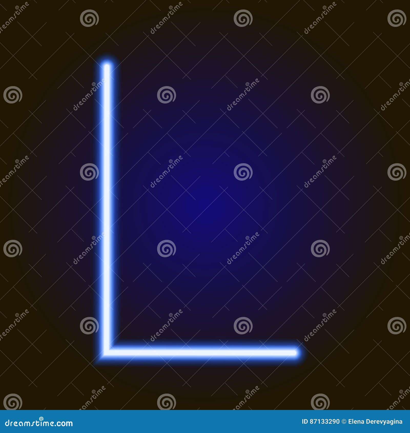 Single Light Blue Neon Letter L Illustration Stock Illustration ...