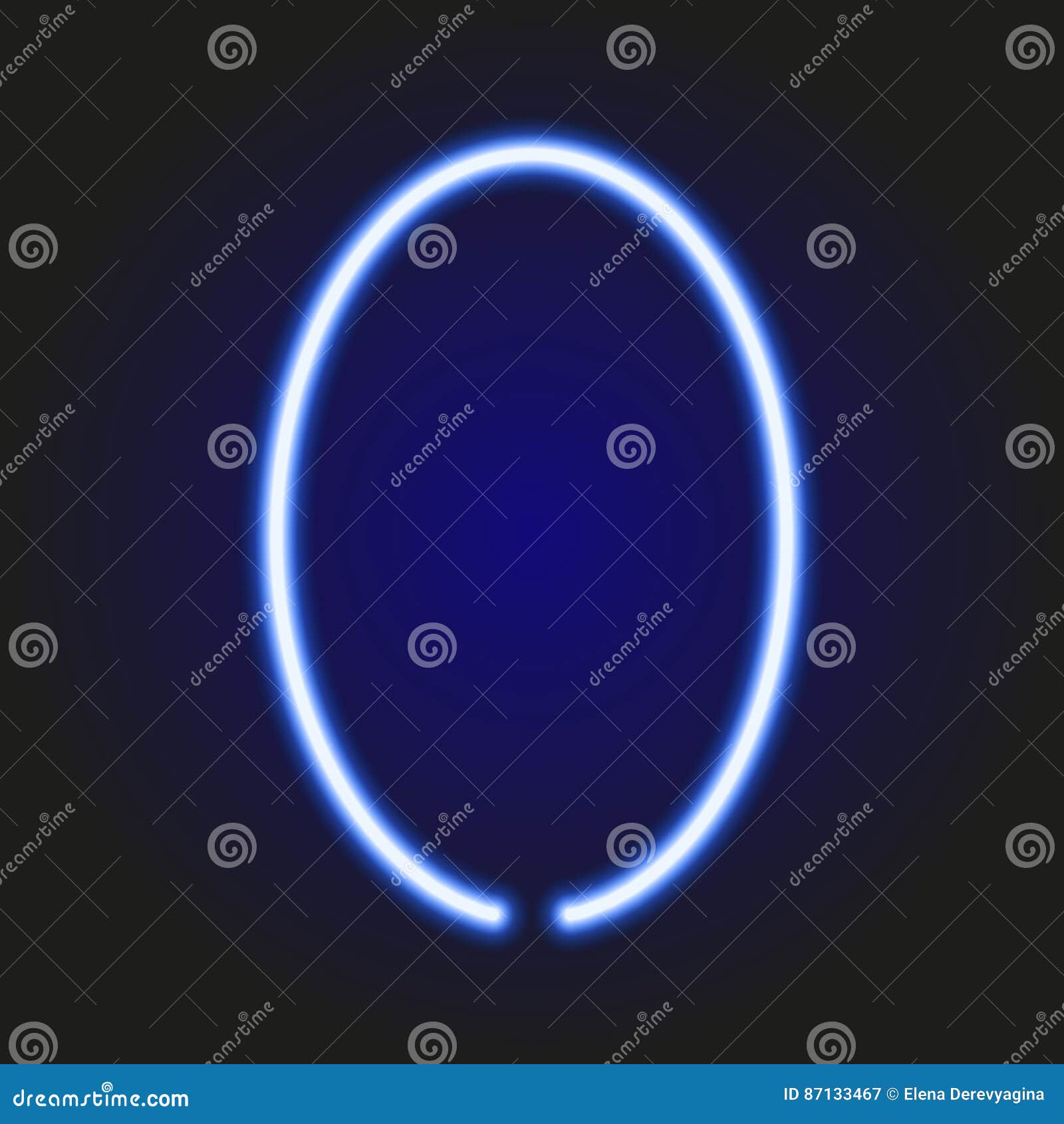 Single Light Blue Neon Letter O Illustration Stock Illustration ...