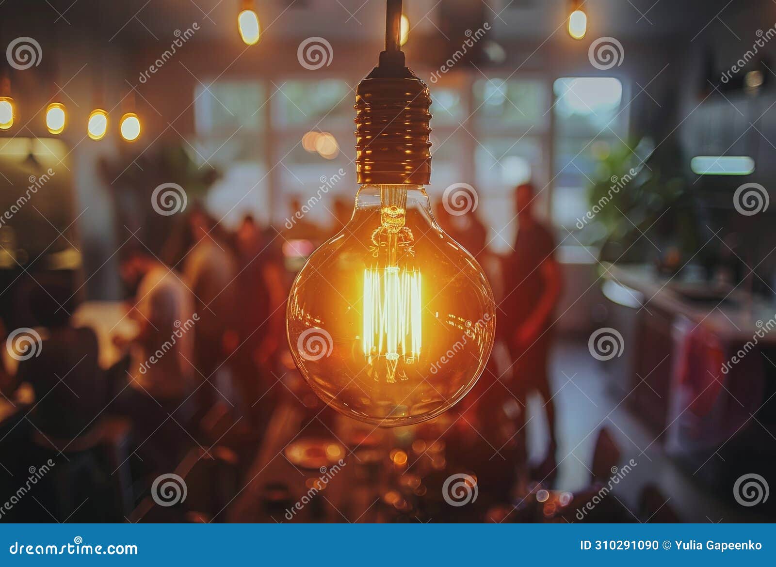 Light Bulb Hanging from Ceiling Stock Photo - Image of electricity ...