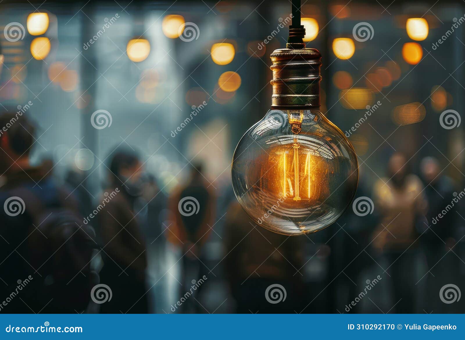 Light Bulb Hanging from Ceiling Stock Photo - Image of generative, room ...