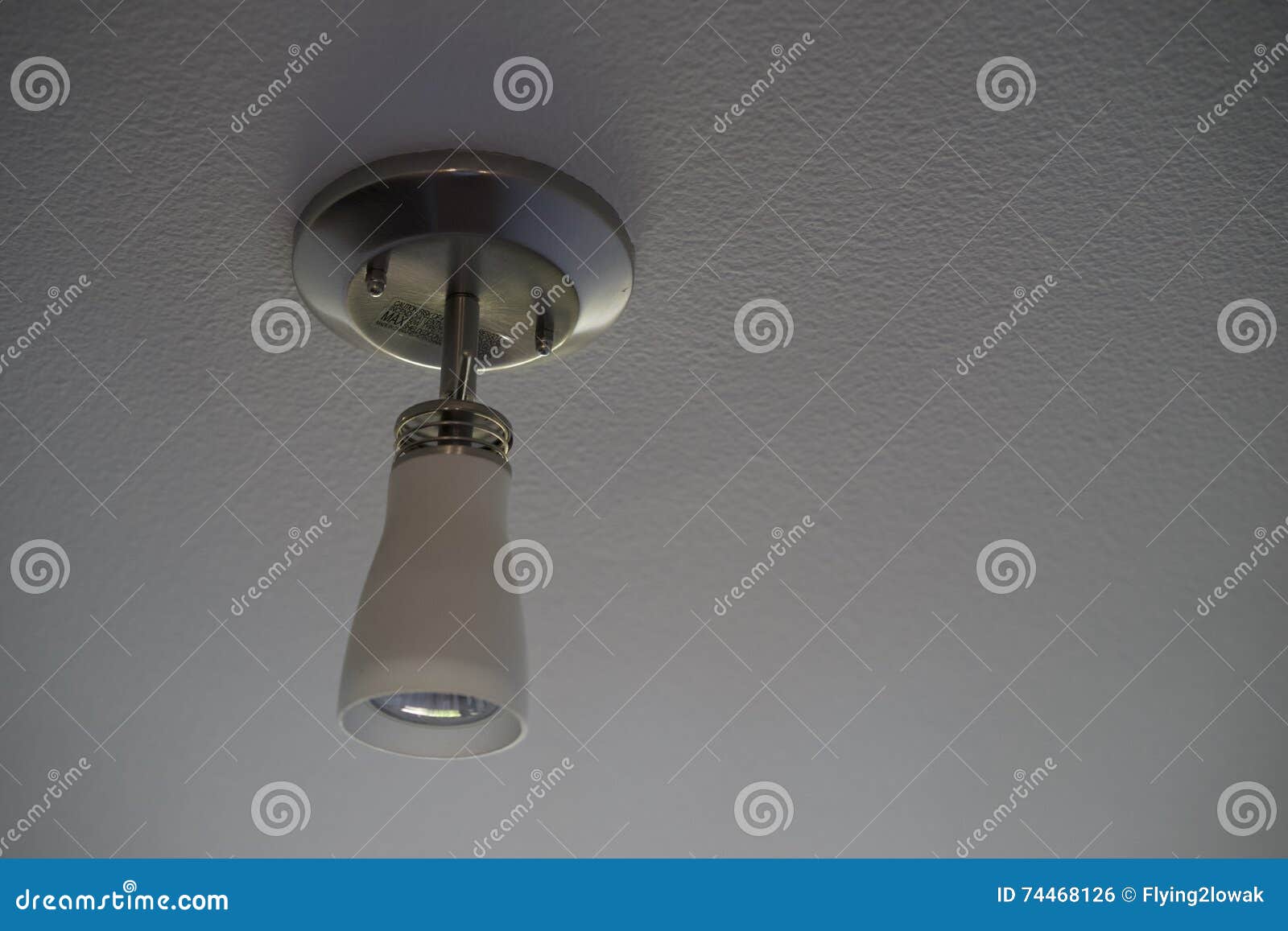 Single Light Fixture stock photo. Image of electric, modern - 74468126