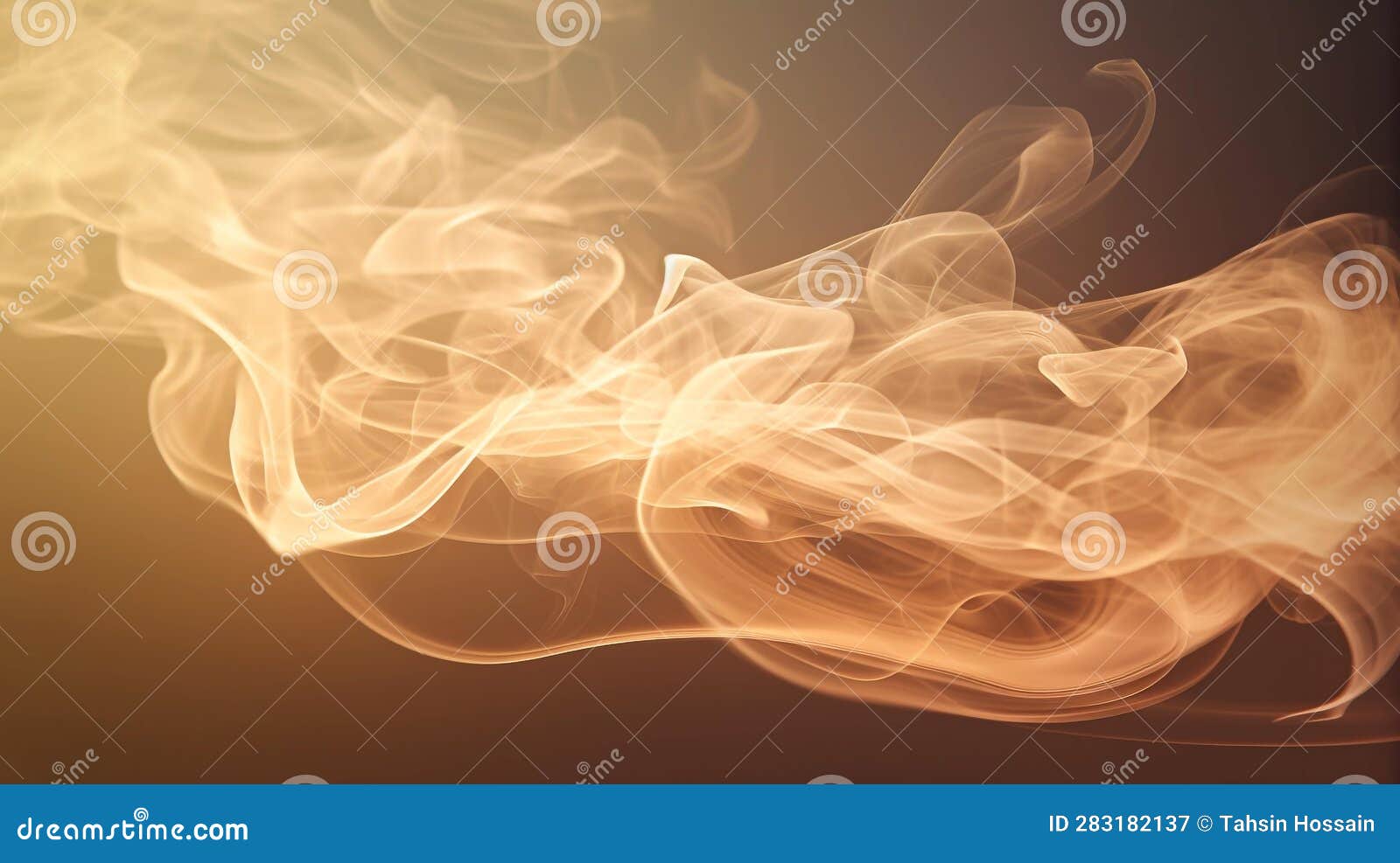 A Single Line Of Beige Smoke As It Twists And Turns, Creating A ...