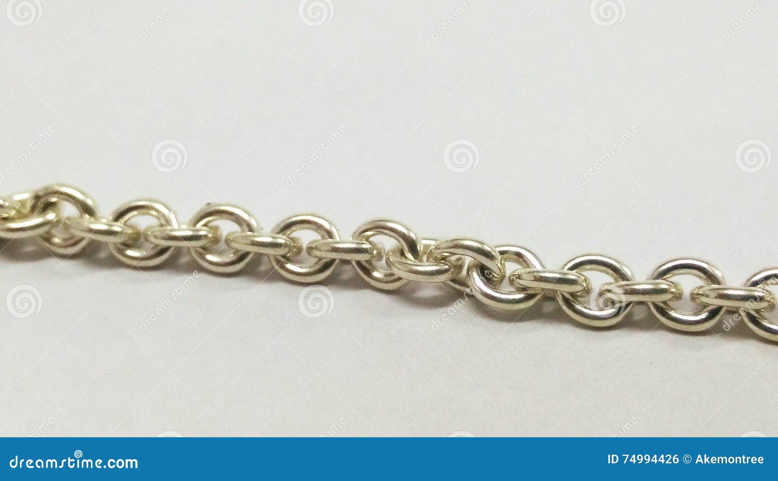 Single line of cable chain stock photo. Image of white - 74994426