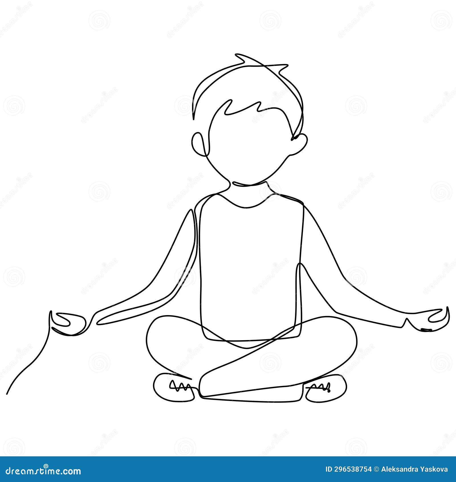 Single Line Draw in Simple Linear Style. Hand Drawn Doodle Vector Stock ...