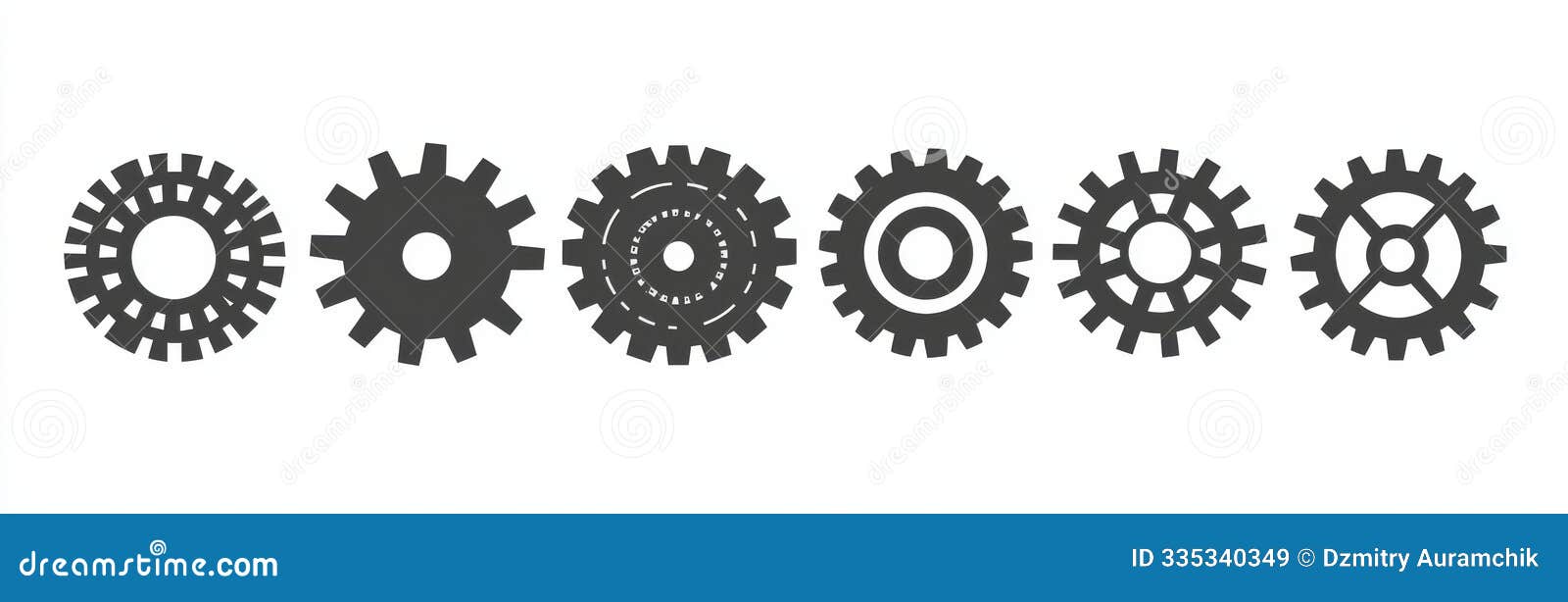 This Single Line Drawing Shows a Gear Wheel with One Continuous Line ...