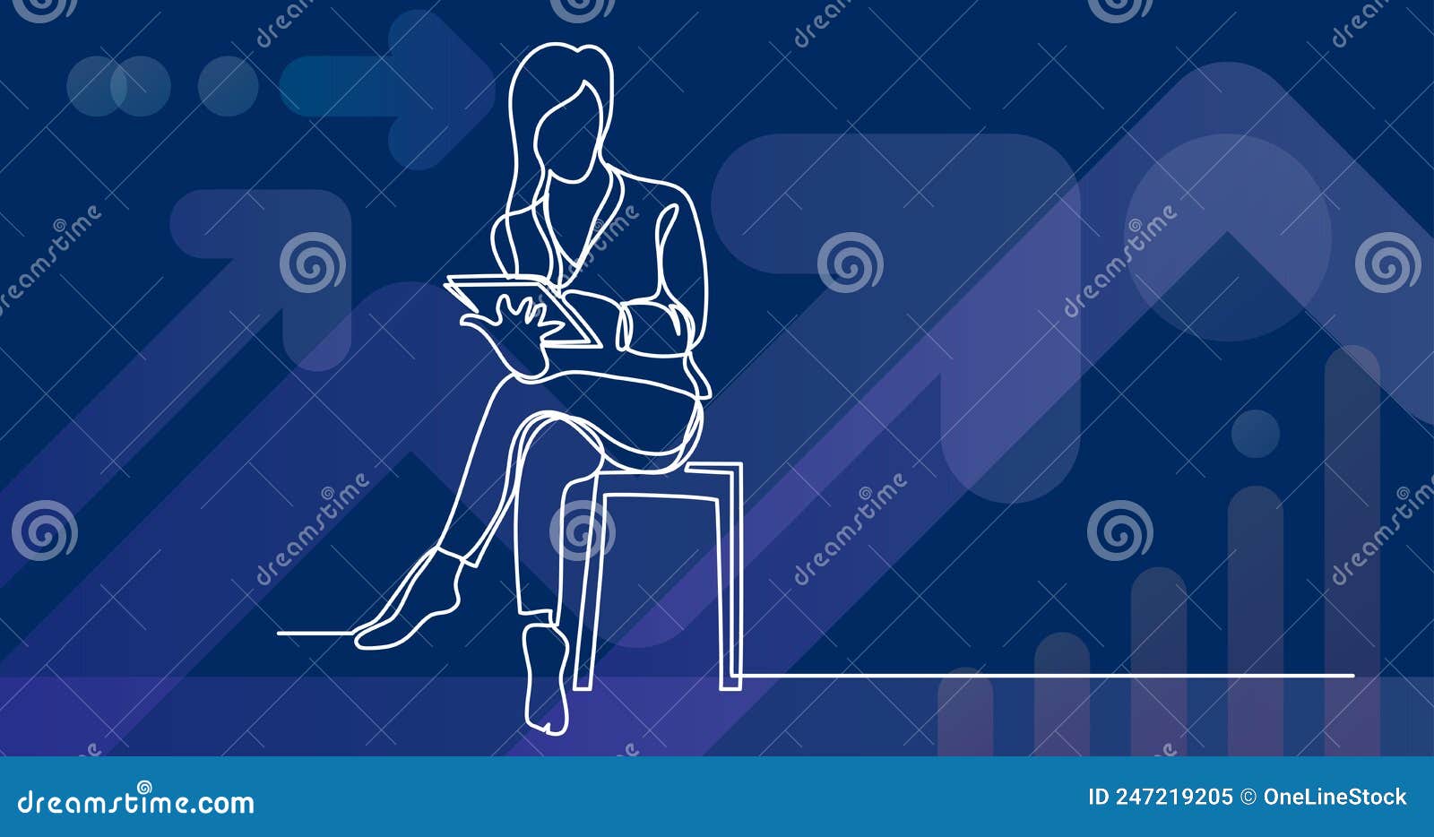 - single line drawing stock vector. Illustration of continuous - 247219205