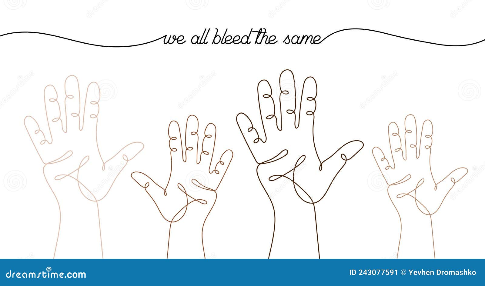 Single Line Drawn Hand Gestures, Minimalistic Human Hands, Different ...