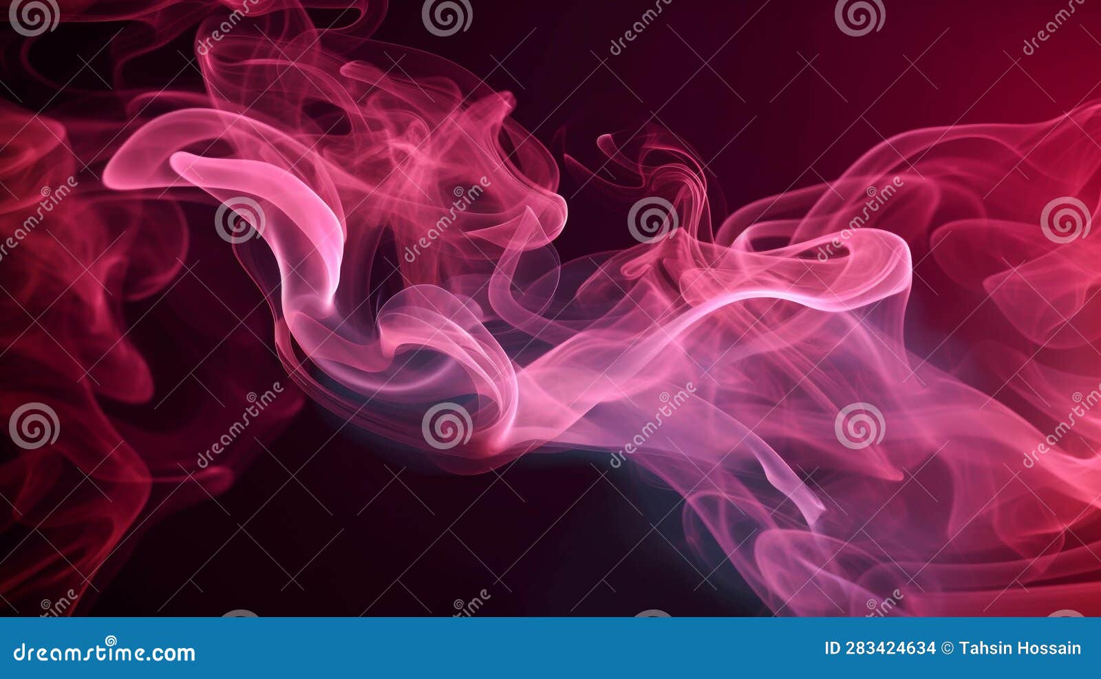 A Single Line of Maroon Smoke As it Dances through the Frame, AI ...
