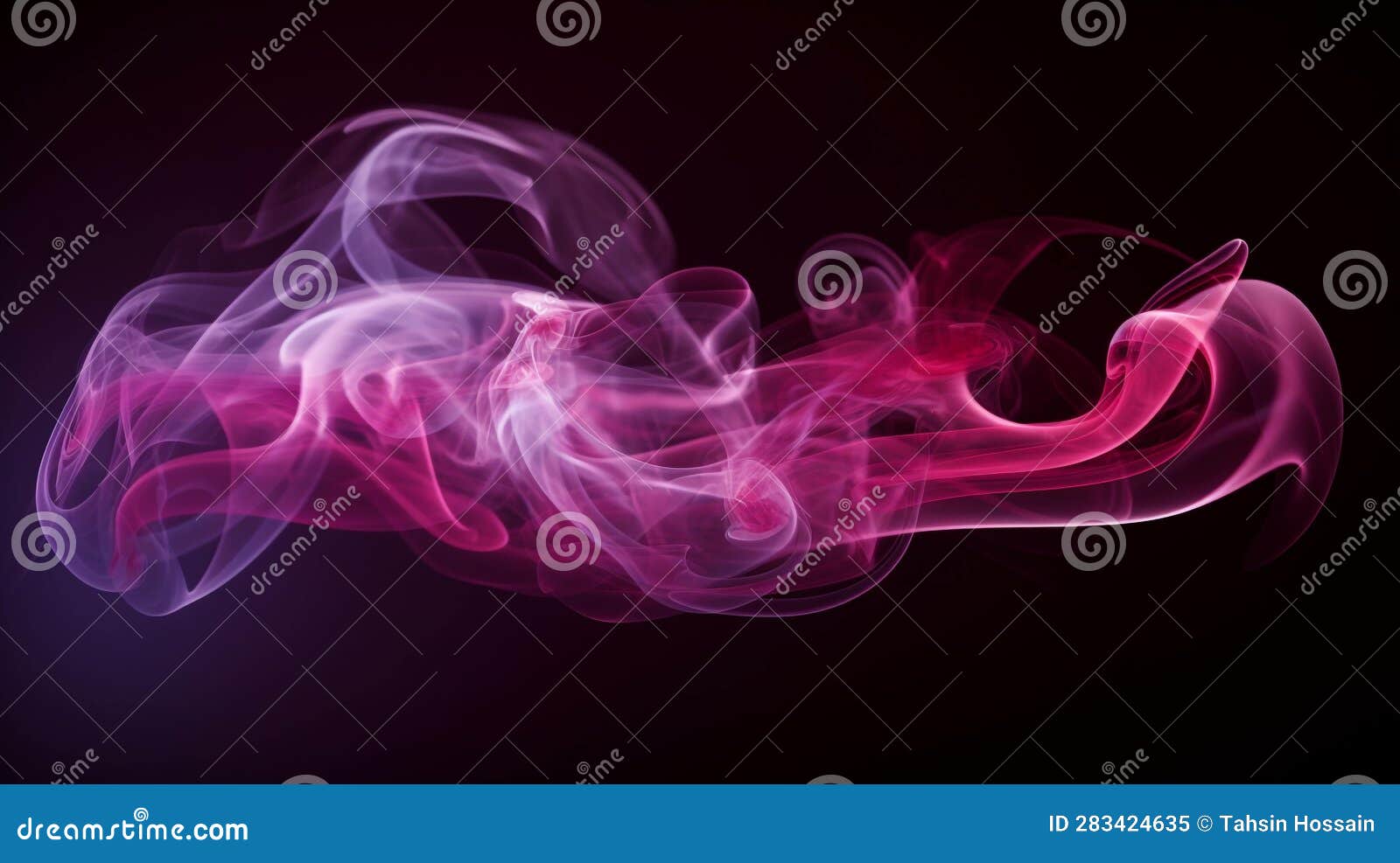 A Single Line of Maroon Smoke As it Dances through the Frame, AI ...