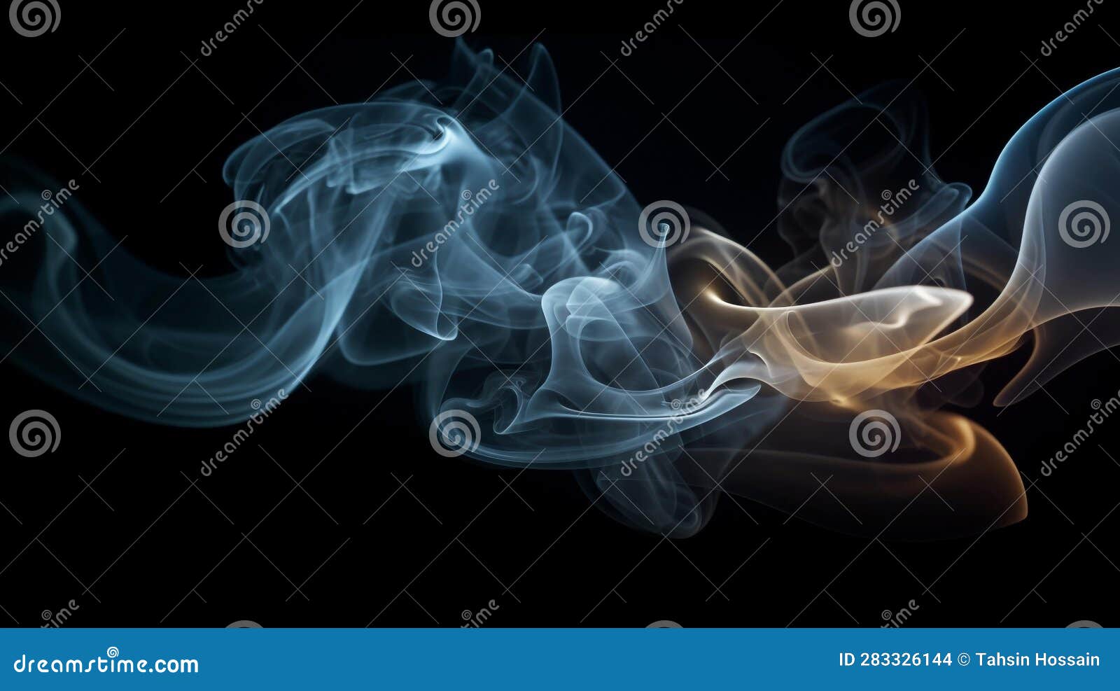 A Single-line Smoke Abstract Background, AI-Generated Stock ...