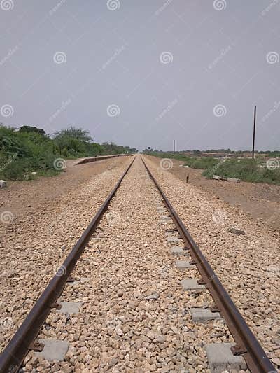 A Railway track stock image. Image of track, train, line - 122681165