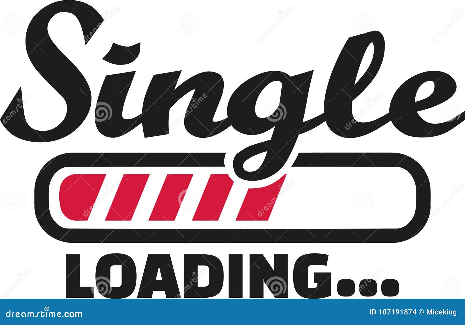 Single Loading bar stock vector. Illustration of female - 107191874