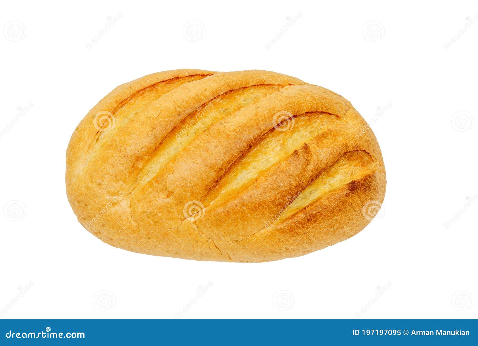 Single Loaf Bread Isolated on White Background Stock Image - Image of ...