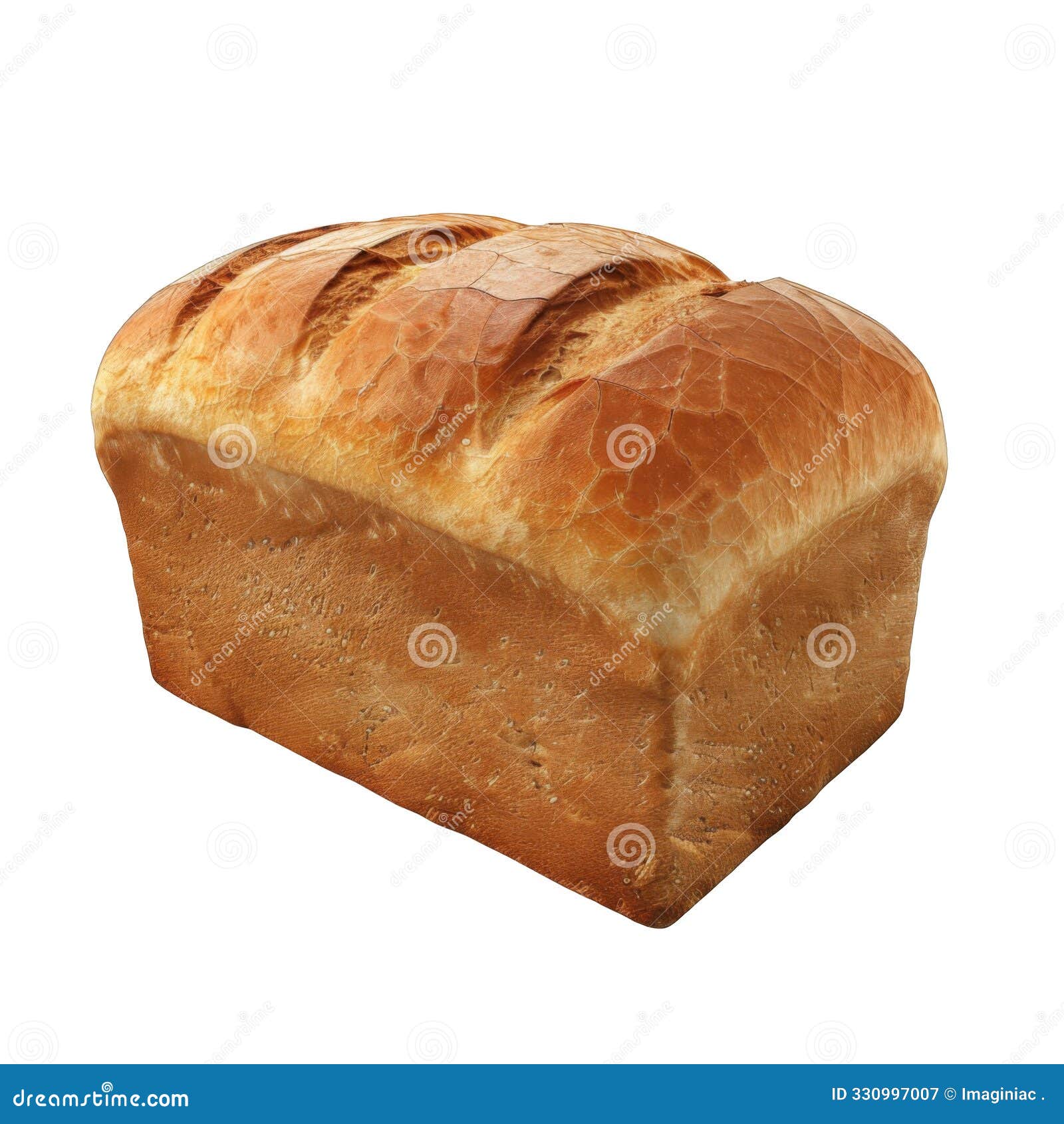 A Single Loaf of Crusty White Bread Stock Illustration - Illustration ...
