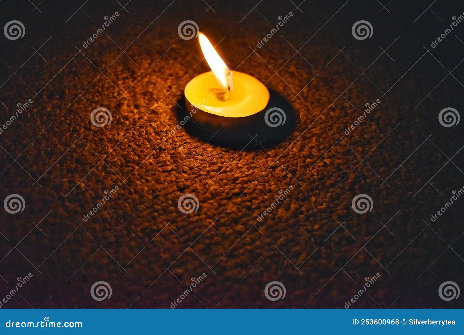 Single lone candle glow stock photo. Image of font, dark - 253600968