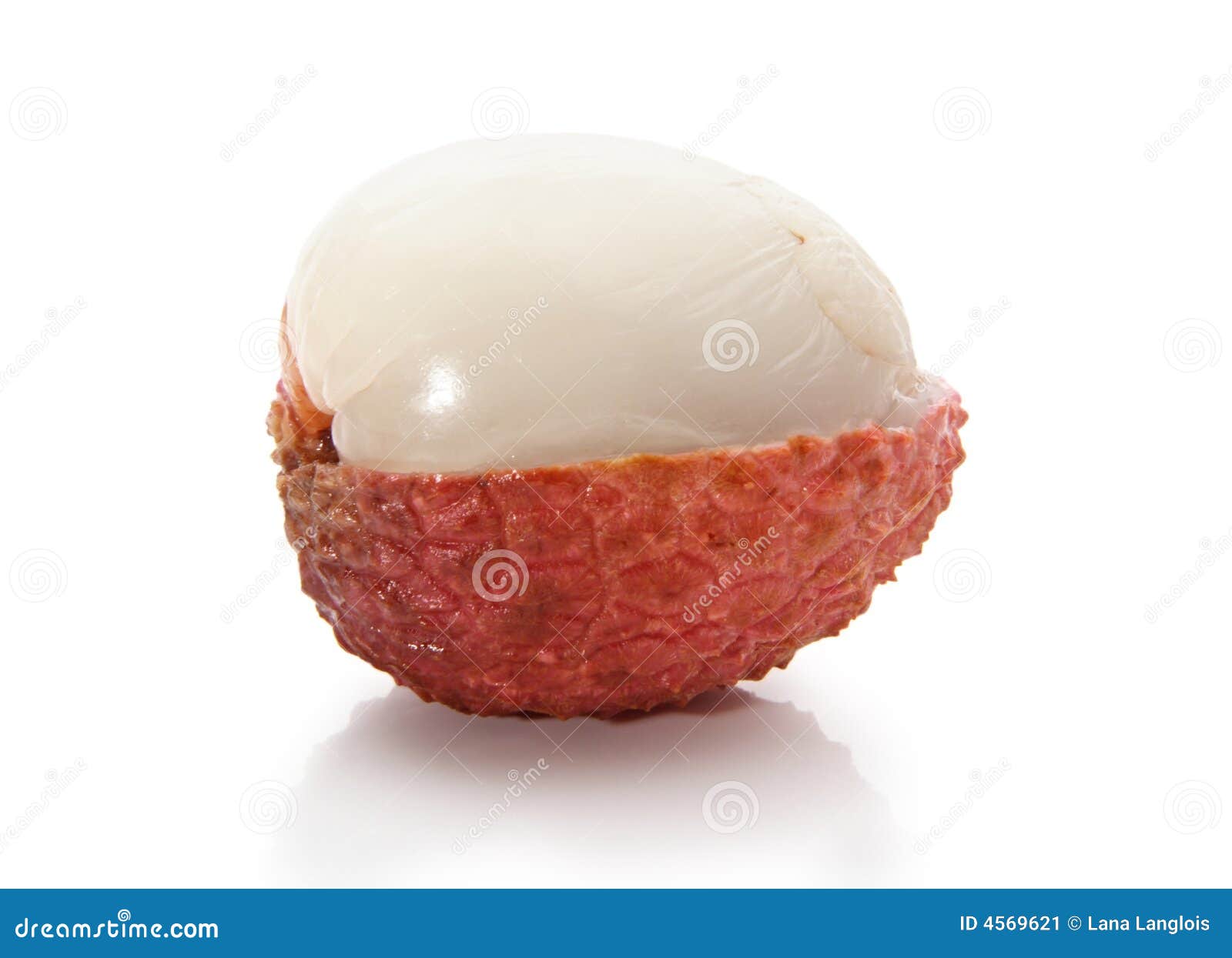 Single lychee stock image. Image of asian, white, fresh - 4569621