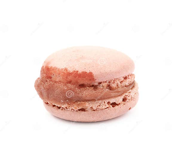 Single Macaron Cookie Isolated Stock Photo - Image of biscuit ...
