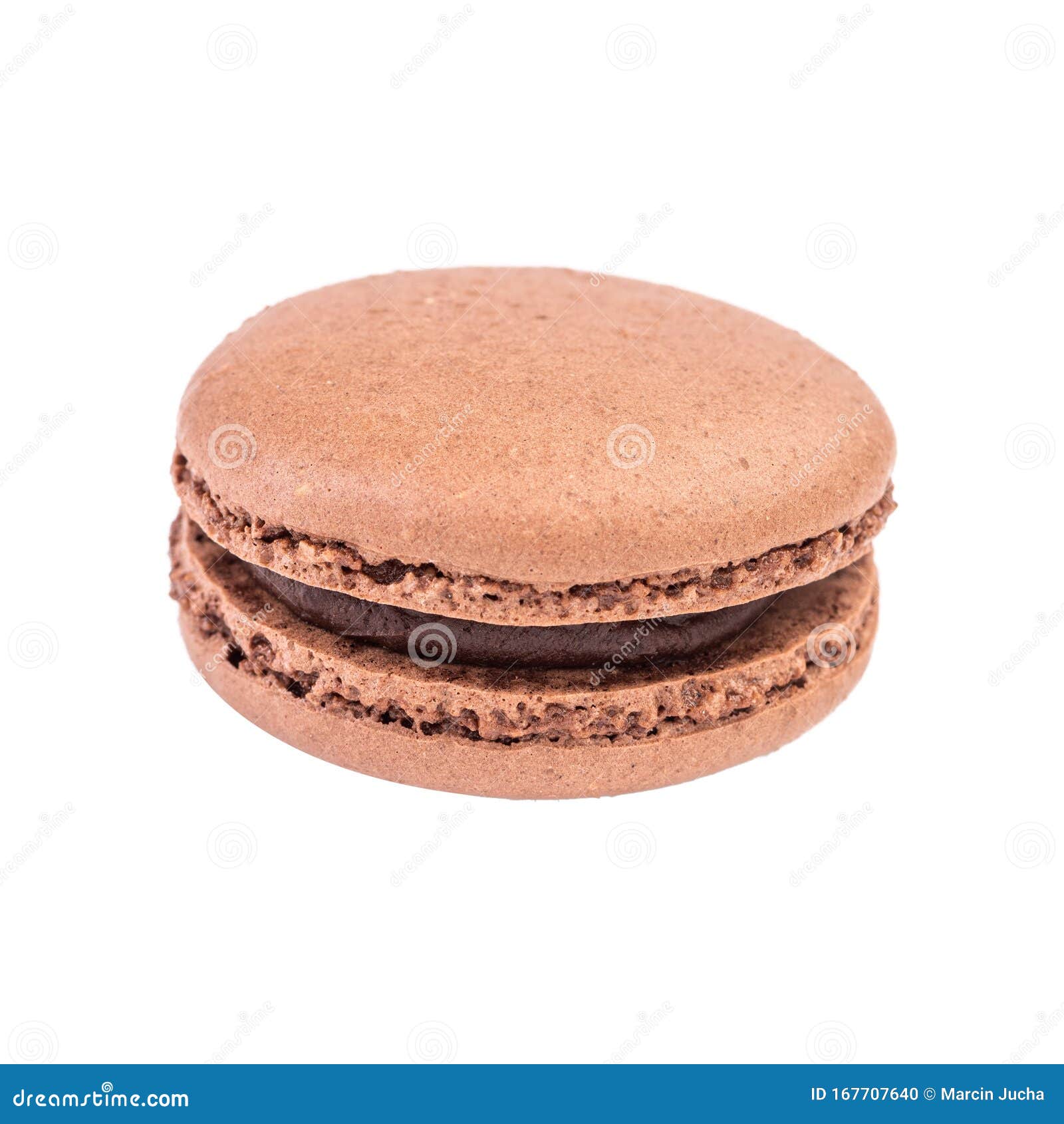 Single Macaroon Cookie. Detailed Close Up Studio Shoo Isolated on White ...