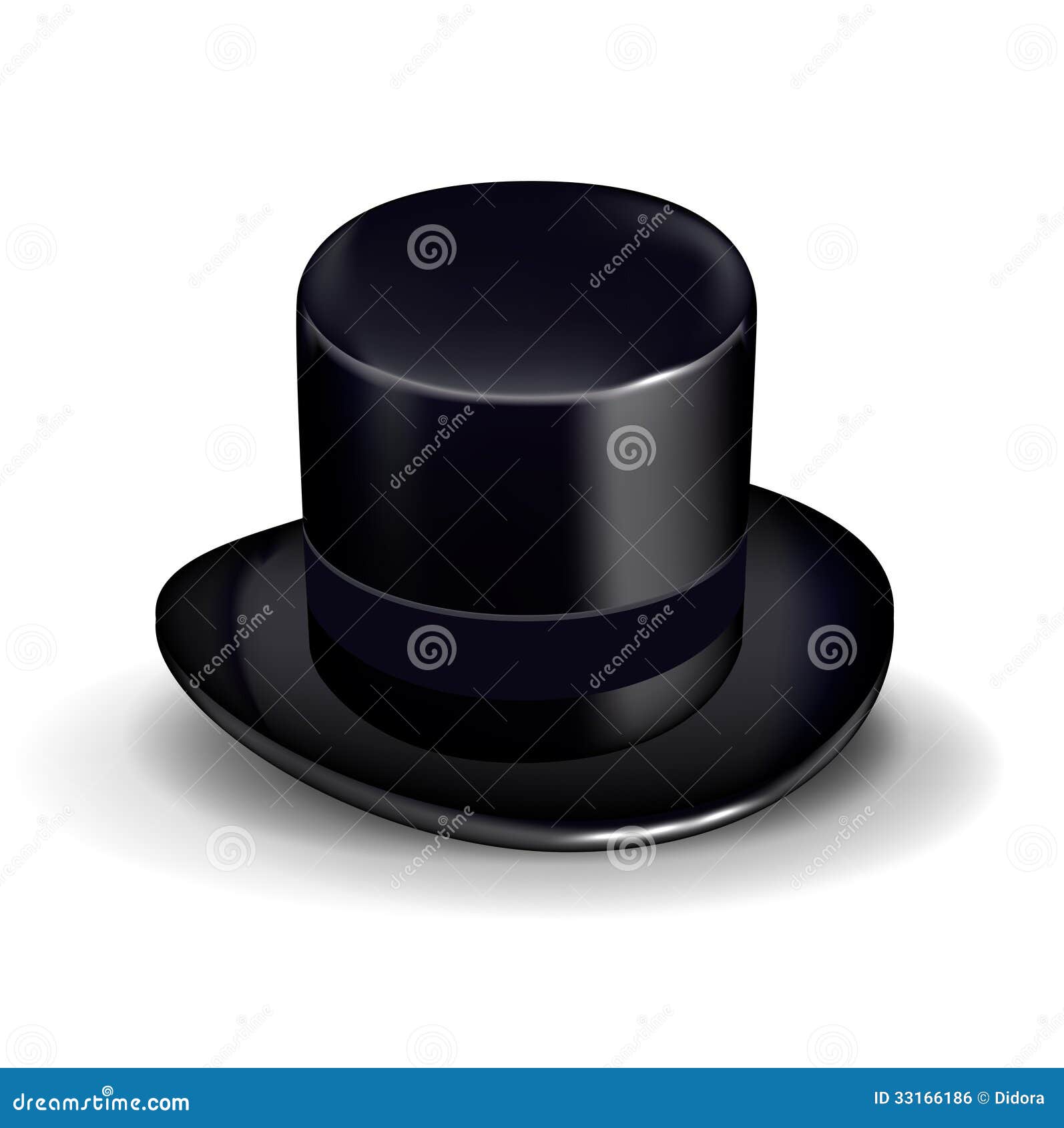 Single Magic Hat Isolated on White Stock Vector - Illustration of ...