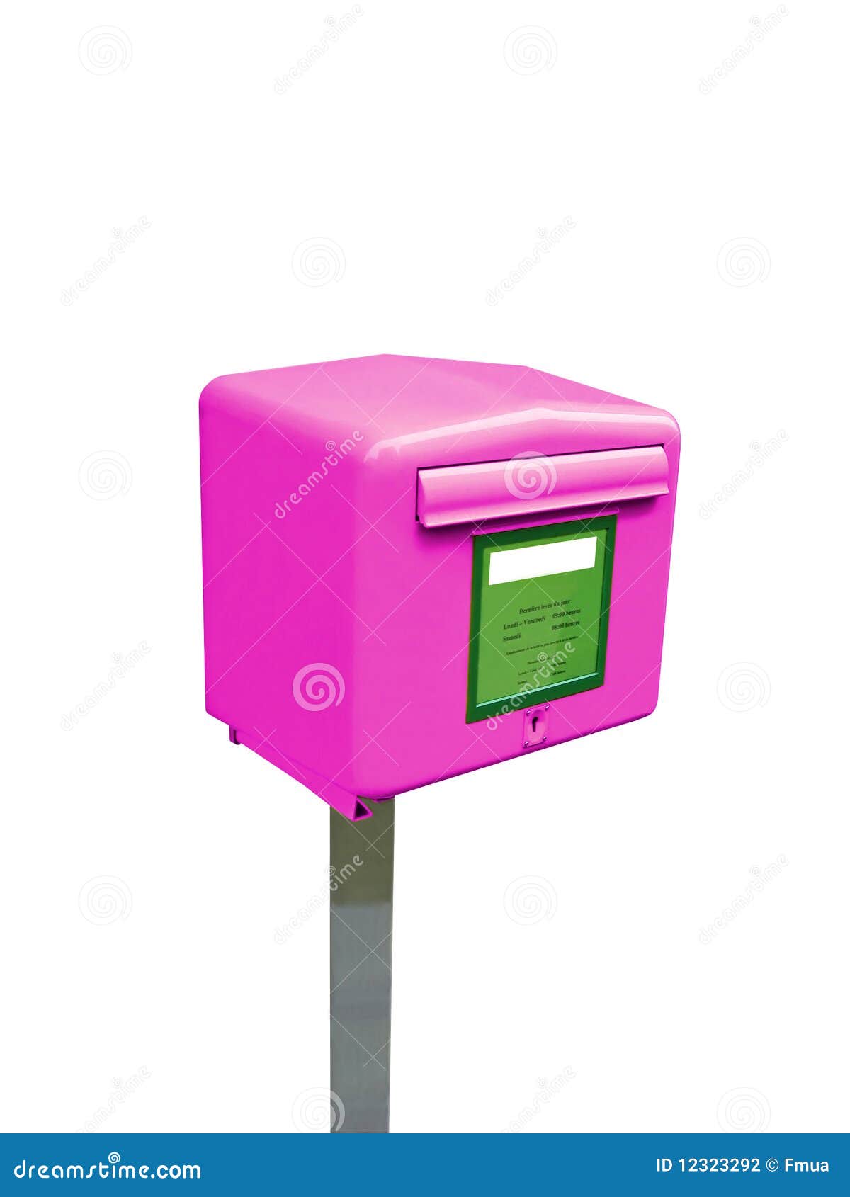 Single Mail Post Box, Metal Container, Isolated Stock Photo - Image of ...