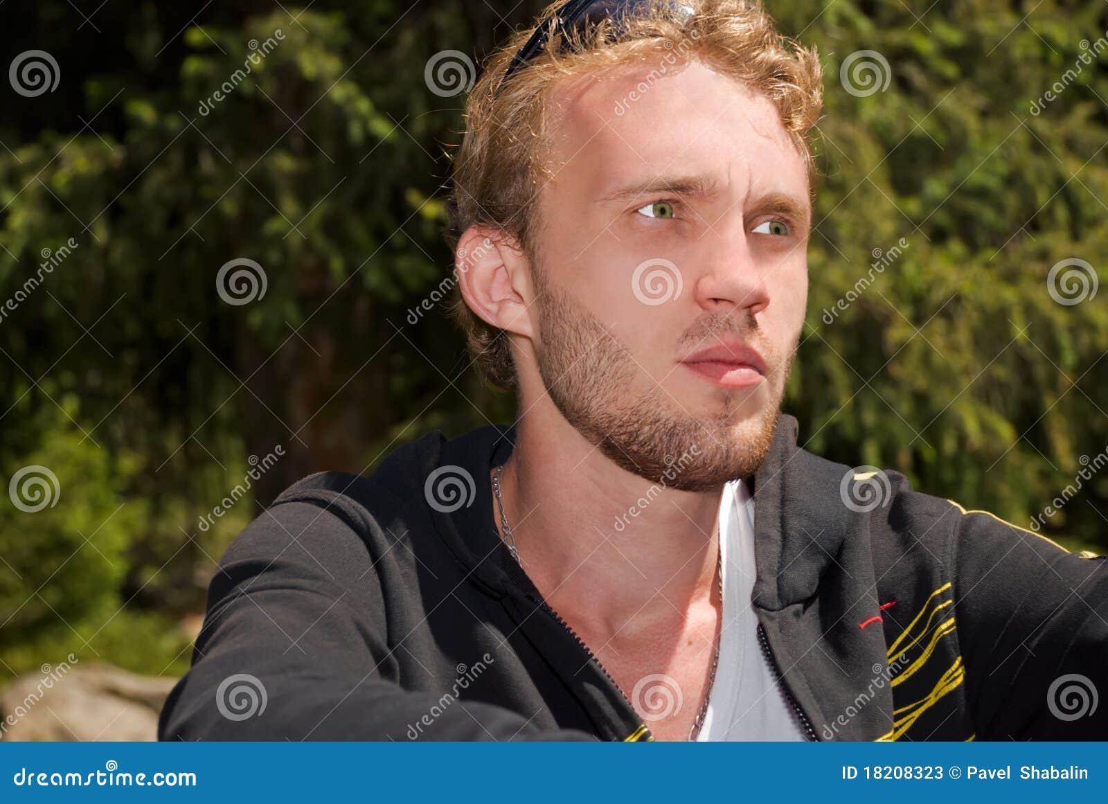 Single man stock image. Image of nature, beautiful, caucasian - 18208323