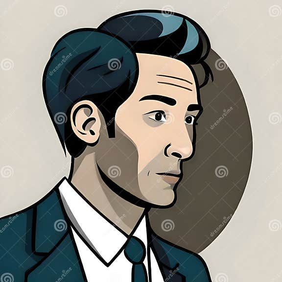 Man in Vector Style - Ai Generated Image Stock Illustration ...