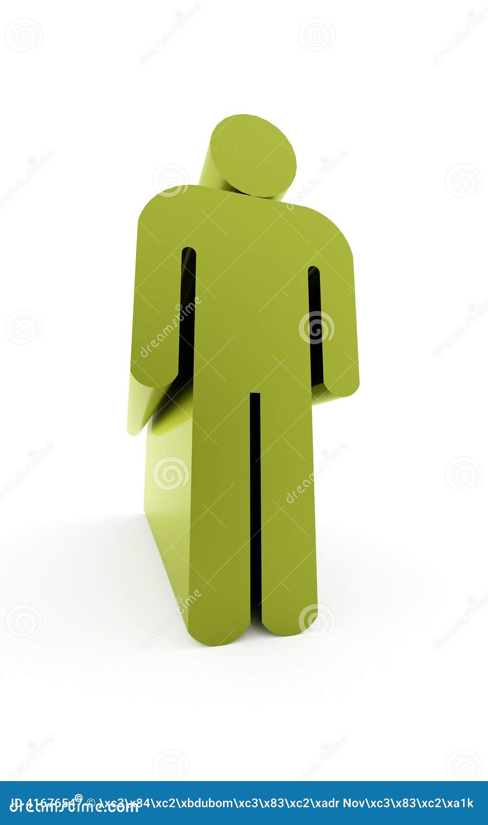 Single Man Rendered and Isolated Stock Illustration - Illustration of ...