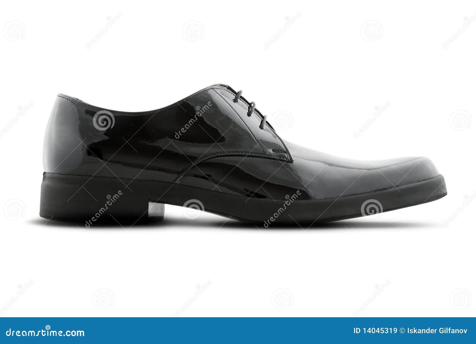 Single man s black shoe stock image. Image of close, buying - 14045319