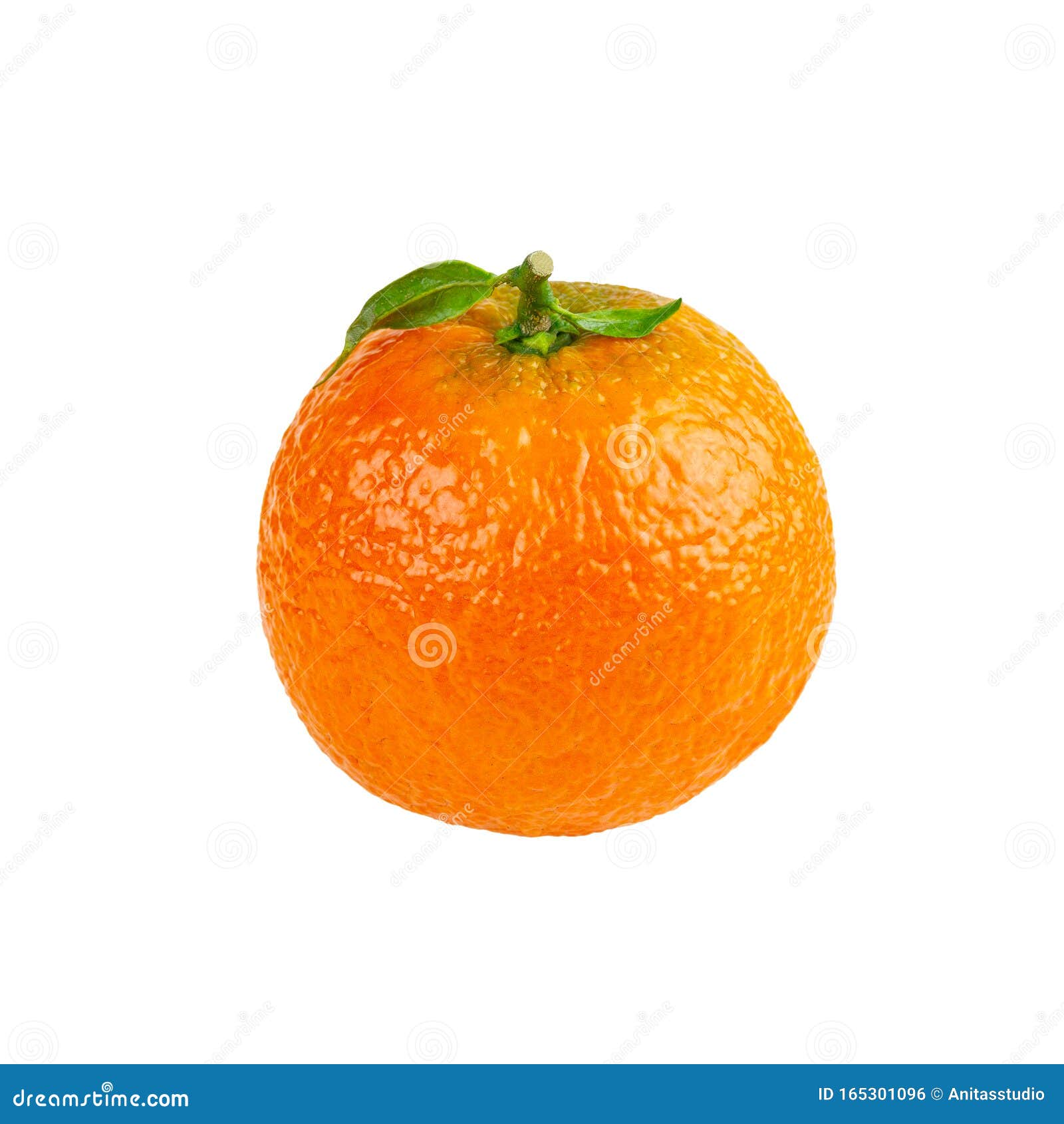 Single Mandarin Orange Fruit Isolated on White Stock Photo - Image of ...