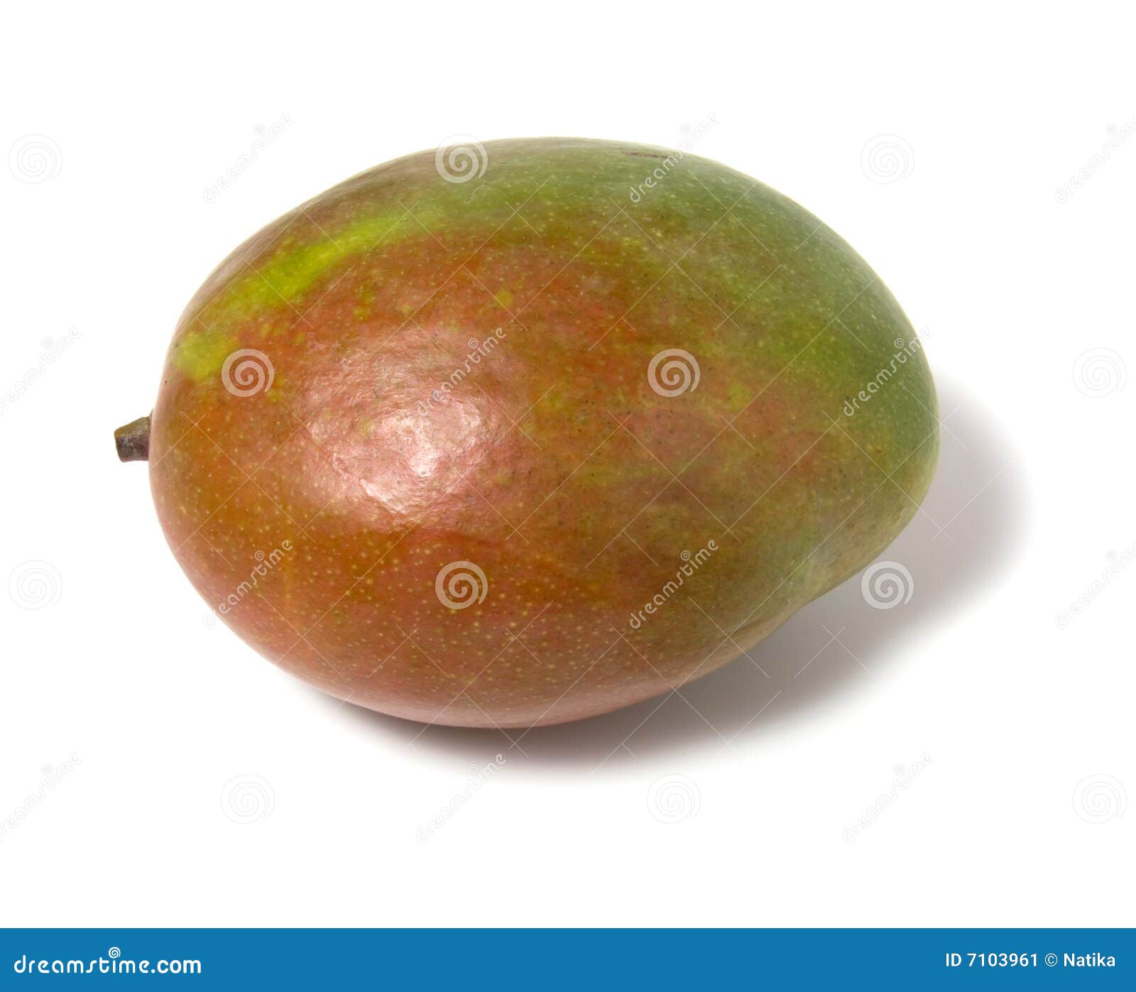 Single Mango Isolated on White Background Stock Image - Image of fruit ...