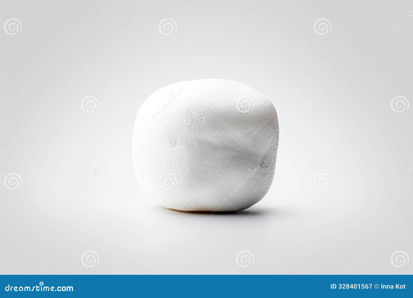 Single Marshmallow Isolated on White Background with Full Depth of ...
