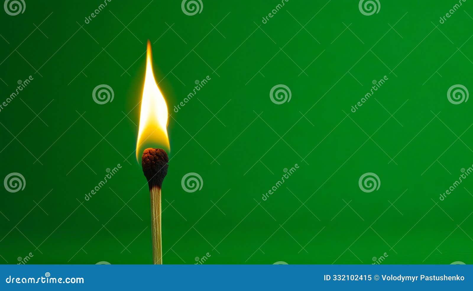 A Single Matchstick with a Lit Matchstick Sticking Out of it Stock ...