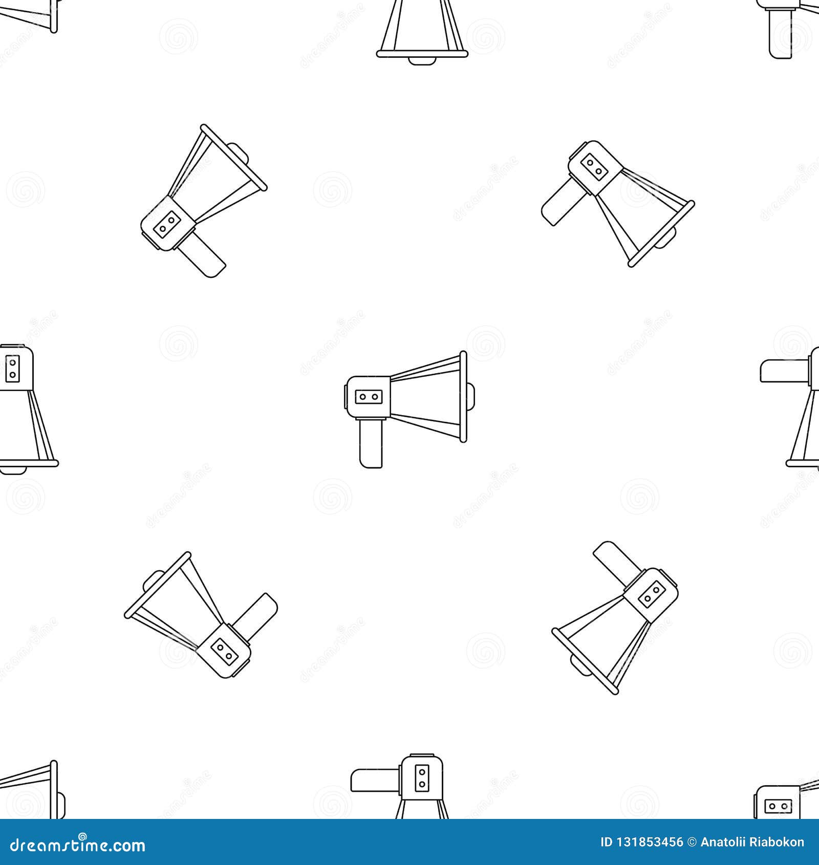 Single Megaphone Pattern Seamless Vector Stock Vector - Illustration of ...