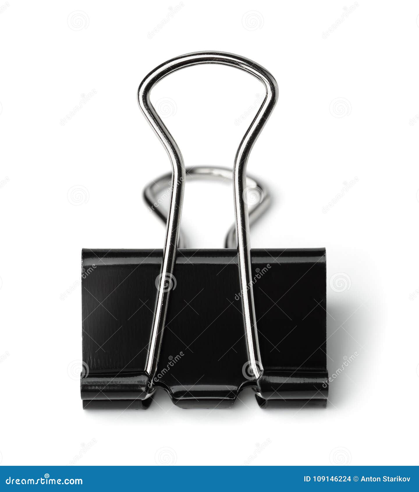 A Single Binder Peg Office, Isolated On A White Background. The Black ...
