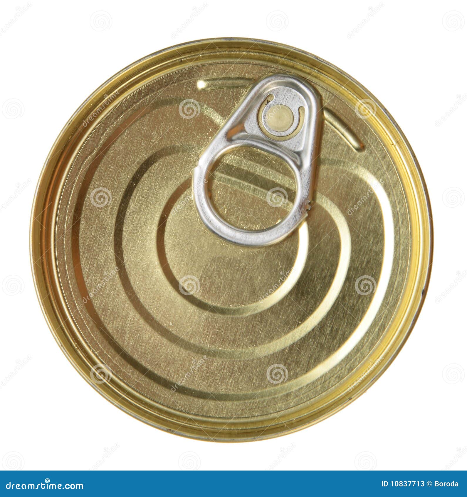 Single metal can. Top view stock image. Image of closed - 10837713